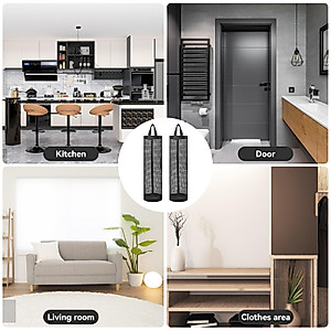 2Pack Plastic Bag Holder, Grocery Bag Holder for Plastic Bags Mesh Hanging Storage Dispenser Trash Bag Organizer Shopping Bag Holder for Plastic Bags