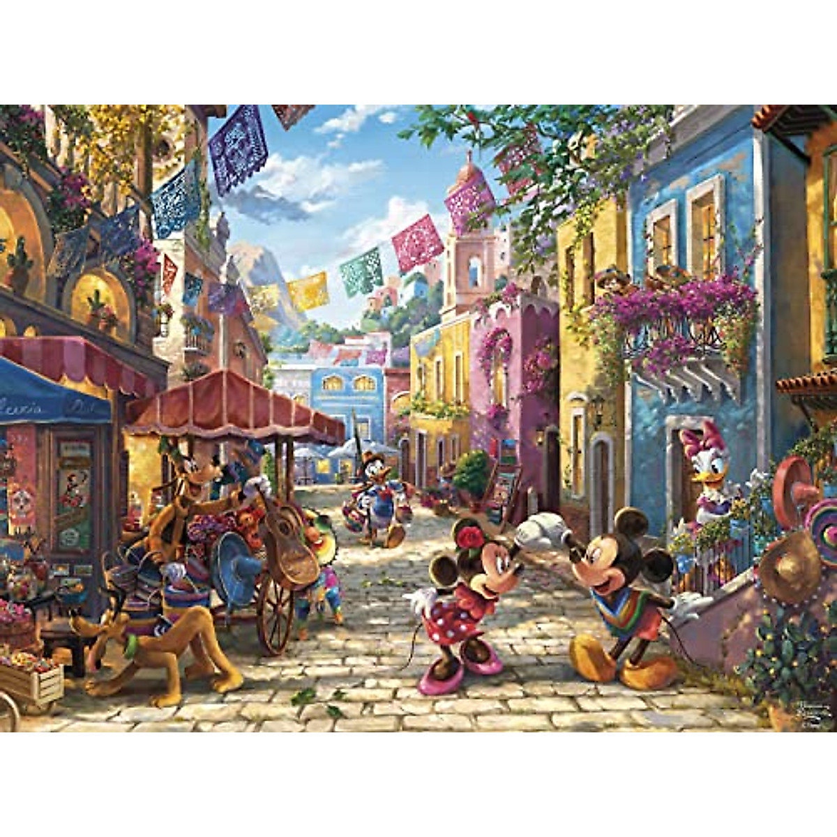 Ceaco - Thomas Kinkade - Disney Dreams Collection - Mickey and Minnie in Mexico - 750 Piece Jigsaw Puzzle