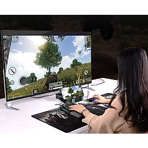 Aibote Mini 35 Keys One-Hand Mechanical Keyboard and Mouse Combo,New Upgraded V100 Gaming Keyboard with Colorful LED Backlit for PC Computer Smartphones LOL/PUBG/Fortnite/Wow/Dota/OW