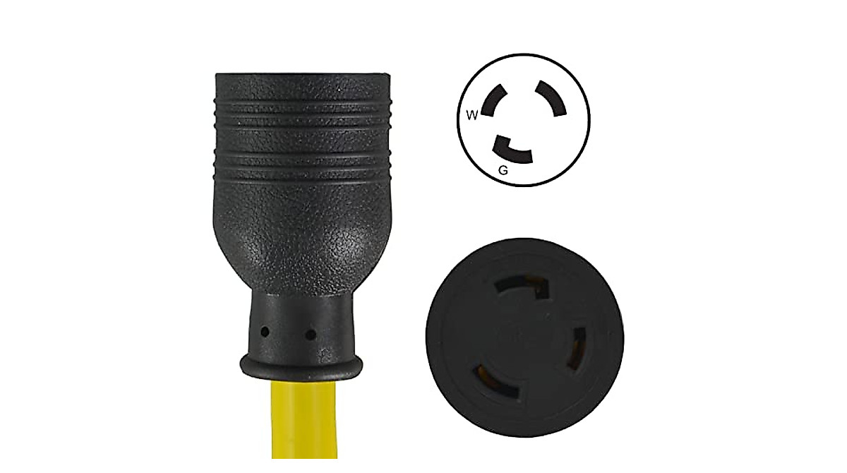 Conntek 3-Feet Generator Y Adapter - 30-Amp L5-30P to Dual L5-30R Plug
