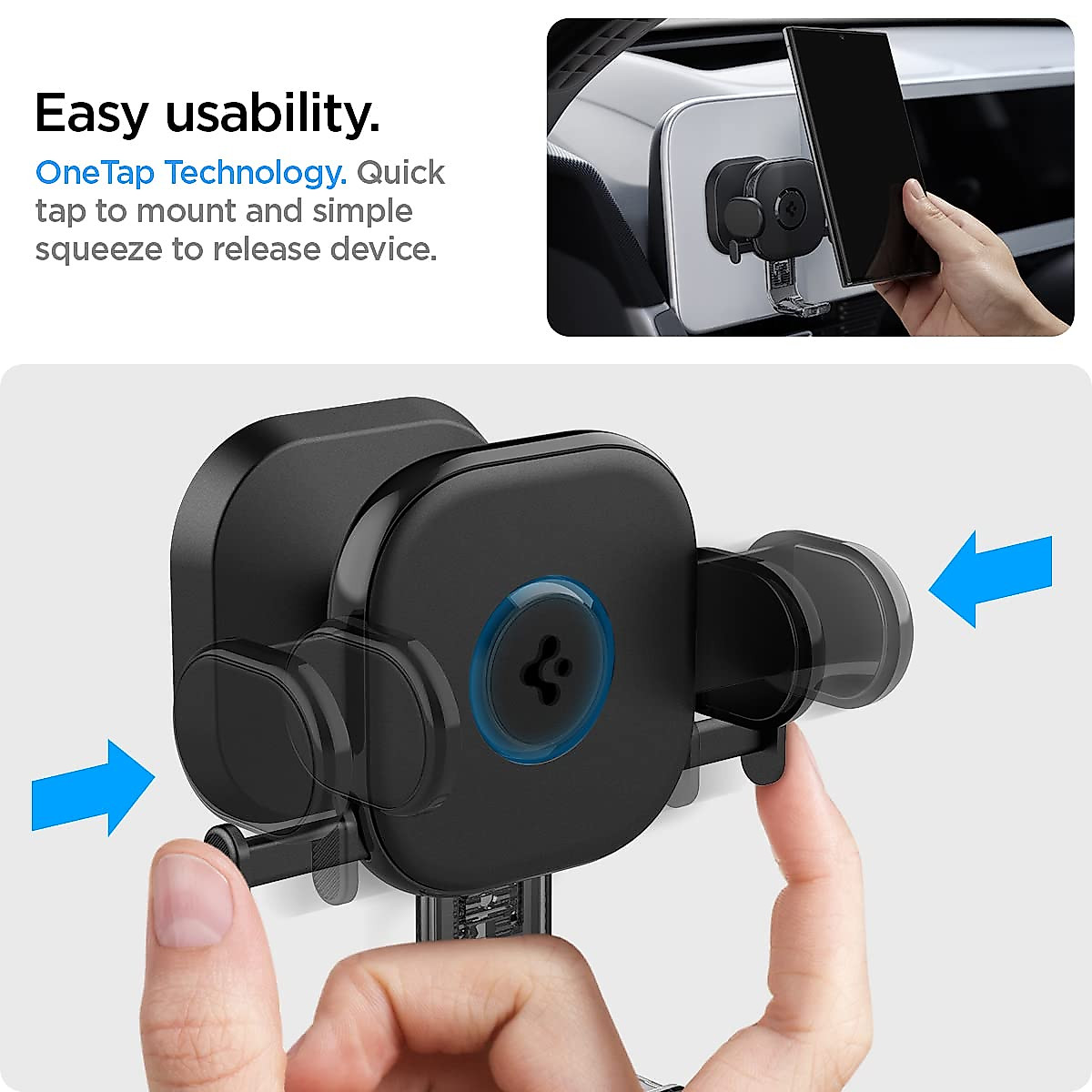 Spigen OneTap Universal Designed for Ioniq 5 2024 2023 2024 Dashboard Car Mount (Magnetically Attaches to Ioniq 5's Dashboard)