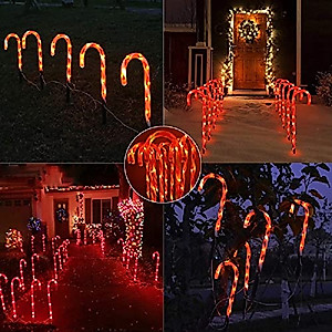 Christmas Candy Cane Lights,Solar Lamp Garden Light， Christmas Decor Lawn Candy Cane Lights， Solar Powered Garden Lights， Home Led for Outdoor Garden Lighting