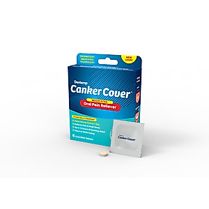 Dentemp Canker Cover - Canker Sore Medicine Pain Reliever (6 Counts) - Canker Sore Treatment to Relieve Canker Pain, Mouth Sores & Mouth Irritation - Fast Acting Canker Sore Relief Tablets for Adults