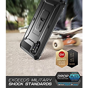 SUPCASE Unicorn Beetle Pro Series Case Designed for Samsung Galaxy Note 10 Plus/Note 10 Plus 5G, Full-Body Rugged Holster & Kickstand Without Built-in Screen Protector (Black)