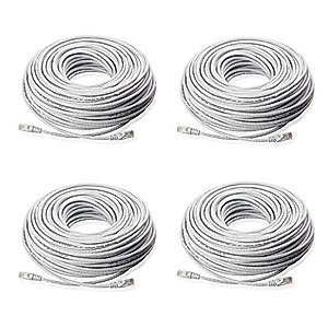 Lknewtrend (4) 200FT Feet CAT5 Cat5e Ethernet Patch Cable - RJ45 Computer Network Internet Wire PoE Switch Cord (4 Pack, 200 FT)