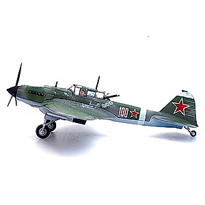 Ilyushin IL-2M3 Sturmovik Aircraft #100 Green Camouflage Piloted by Vasily Emelyanenko Soviet Air Force 1/72 Diecast Model Airplane by Legion LEG-14629LB