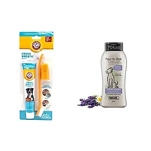 Arm & Hammer for Pets Fresh Breath Kit for Dogs | Wahl USA 4-in-1 Calming Pet Shampoo