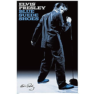 Pyramid America Elvis Presley Blue Suede Shoes Cool Wall Decor Art Print Poster 24x36
