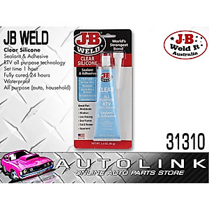 J-B Weld 31310 All-Purpose RTV Silicone Sealant and Adhesive - 3 oz. - Clear