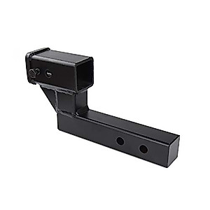 TOPTOW 64122 2-inch Receiver Trailer Hitch Extension Riser with 4.25-inch Rise/Drop, 7" & 9" Extender, 2-inch Solid Shank, 10000lbs Towing Capacity, Anti-Rattle Bolt