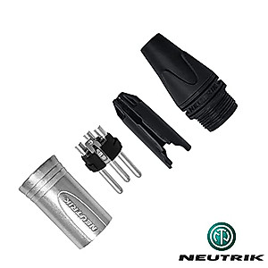 WORLDS BEST CABLES 2 Units - 0.5 Foot - Balanced Microphone Cable CUSTOM MADE using Mogami 2549 (Black) wire and Neutrik NC3MXX & NC3FXX Silver XLR Plugs