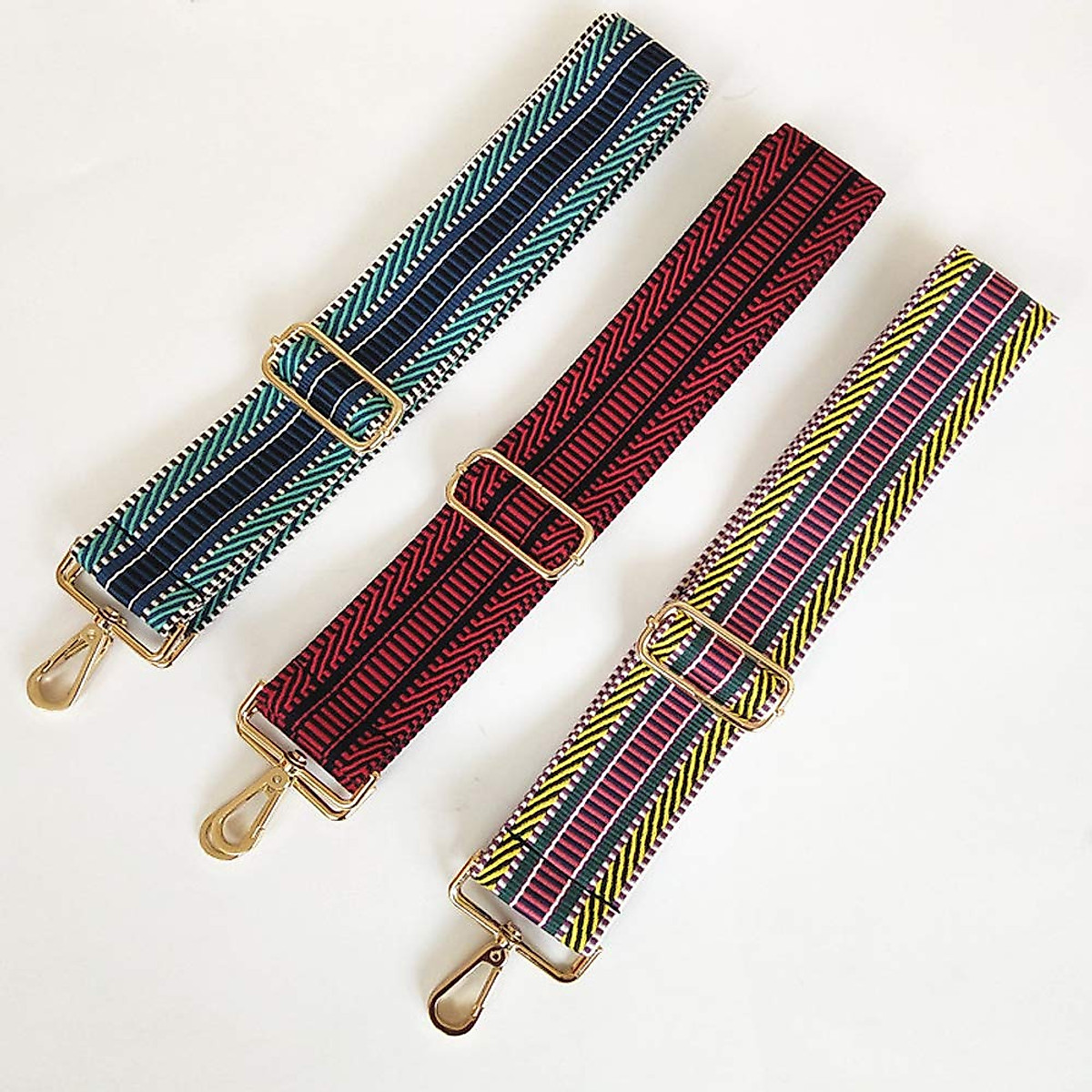 Umily Wide Shoulder Strap Adjustable Replacement Belt Guitar Style Cross body Handbag Purse Strap, Black (Silver Black Metal), Medium