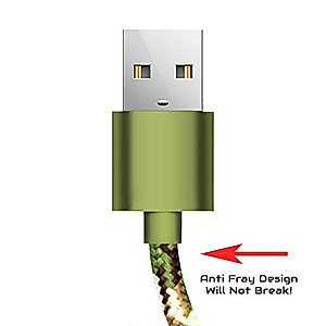 AGOZ Braided Camouflage Tactical Micro USB Fast Charging Charger Data Cable for Sony PlayStation 4 Slim PS4 Dualshock 4 Controller and Xbox One Controller (10ft)