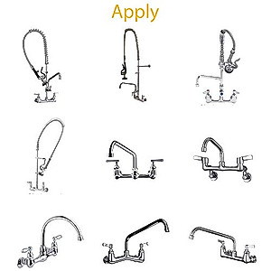 KWODE Commercial Wall Mount Faucet Installation Kit, Wall Mount Kitchen Faucet Mount Kit Backsplash Mount Set for Stainless Steel Commercial Kitchen Prep & Utility Sink