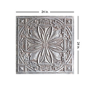 From Plain To Beautiful In Hours DCT10 Milan PVC 2' x 2' Lay-in or Glue-up Ceiling Tile (Covers / 40 sq.ft), Weathered Iron, 10 Piece