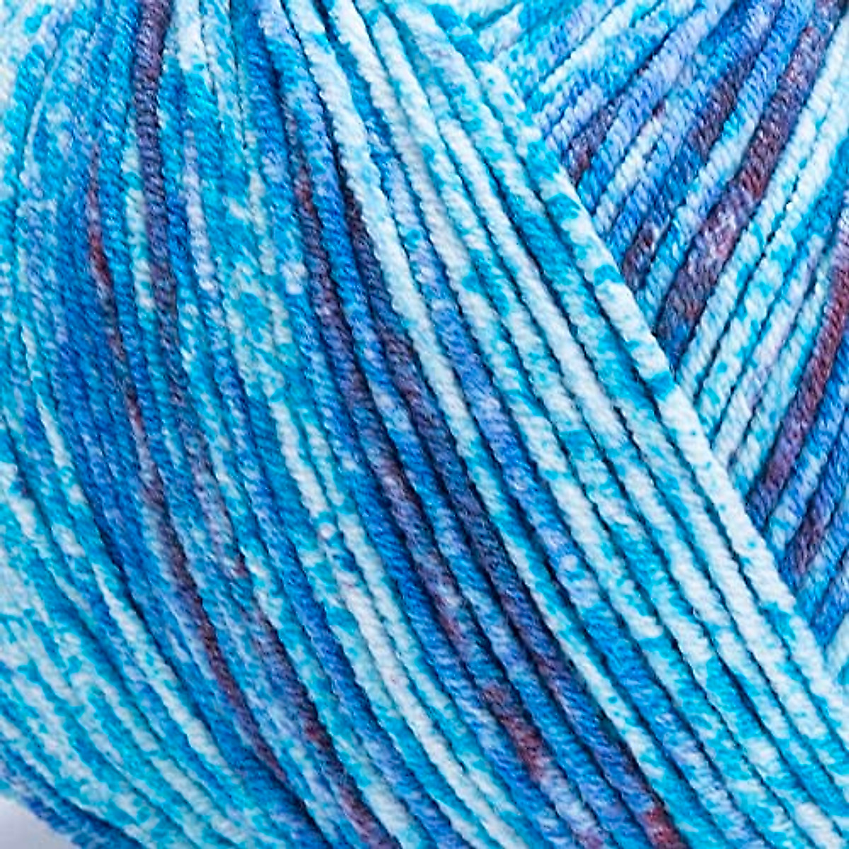 YarnArt Jeans Splash - Variegated Sport Yarn 55% Cotton 45% Acrylic 1 Skein/Ball 50 gr 174 yds Cotton Yarn Knitting Yarn Soft Yarn amigurumi Cotton Yarn (944)