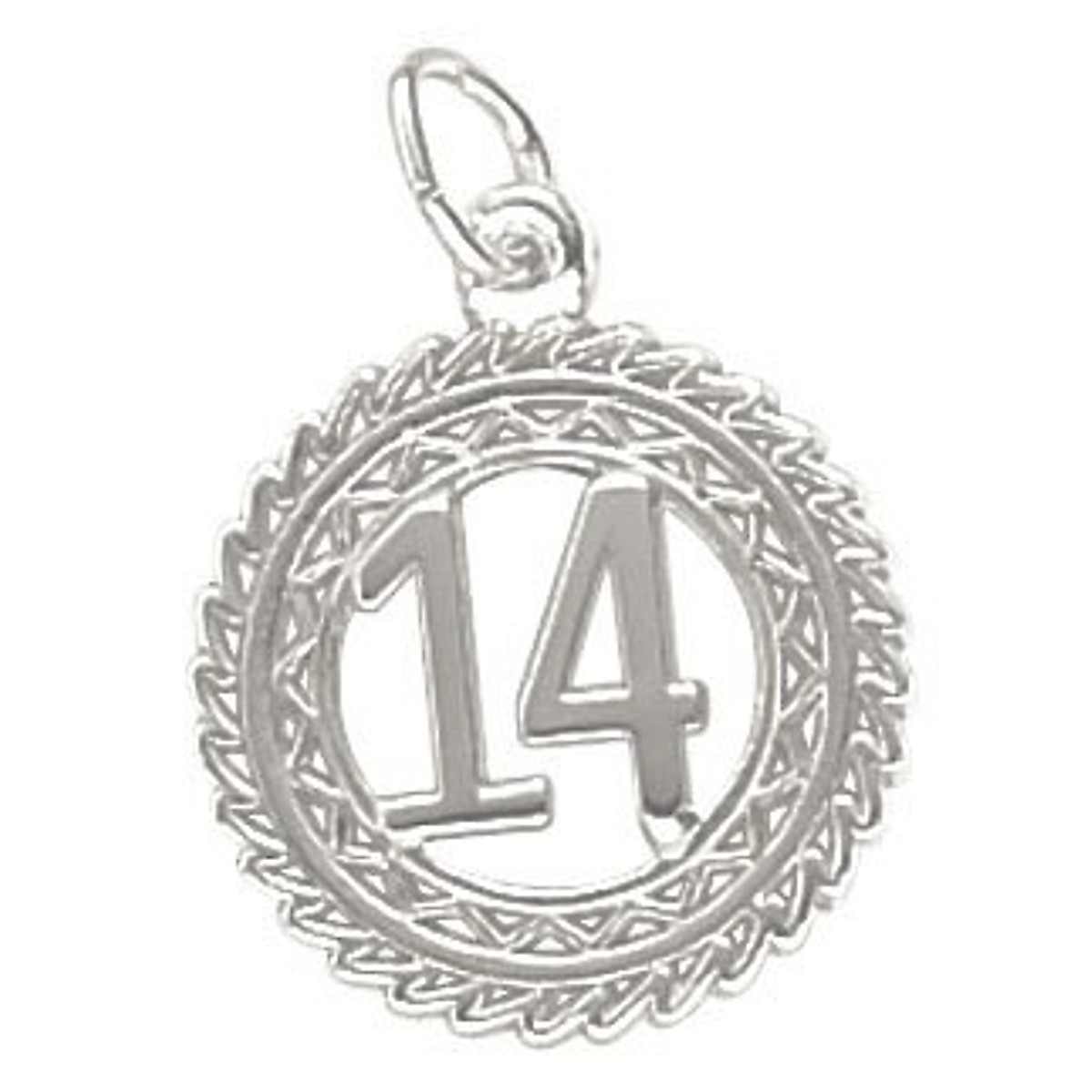 Rembrandt Charms Number 14 Charm, Sterling Silver