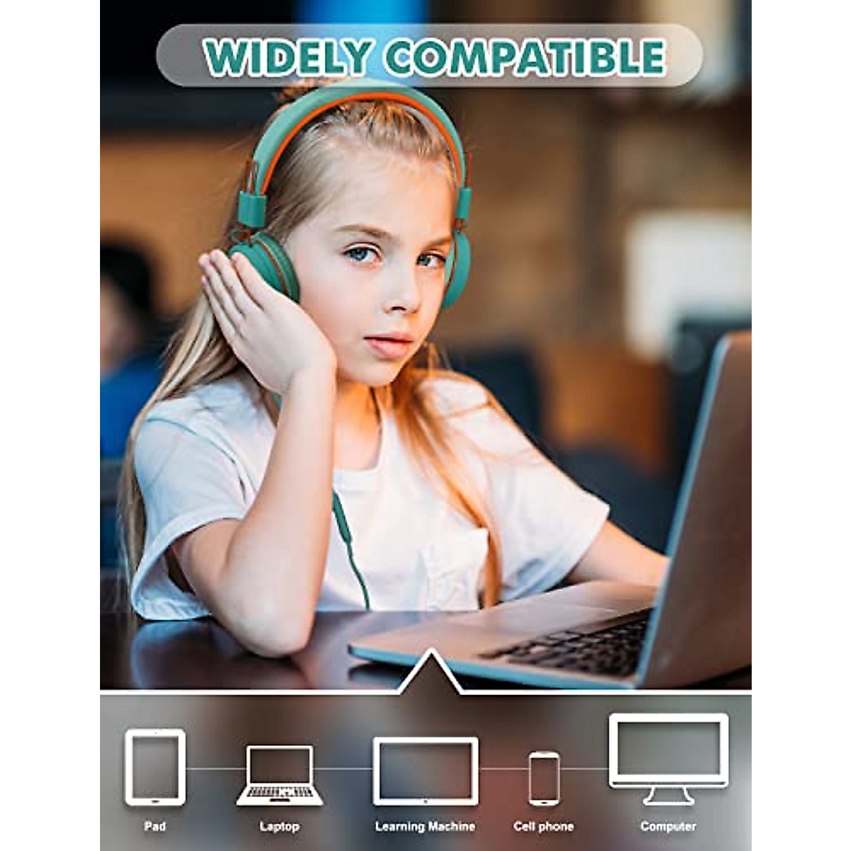 4Pack Kids Headphones with Microphone,Headphones for Kids for School,98db Volume Limited Over-Ear Wired Headphones for Kids Girls Boys,Foldable Toddler Headphones for PC/Laptop/School/Tablet/Travel