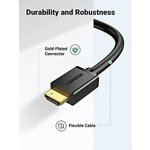 UGREEN High Speed HDMI Male to DVI 24+1 DVI-D Male Adapter Video Cable Gold Plated Support 1080P for HDTV, Plasma, DVD and Projector ,1m/ 3ft