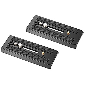TOSICAM 2pcs Quick Release Plate Tripod Mounting Plate for Camera Mount with 1/4 3/8 inch Screws Manfrotto MVH500AH 501HDV 502A 503HDV 504 701HDV MH055M0-Q5 Innorel f60 Miliboo MYT802 RC5