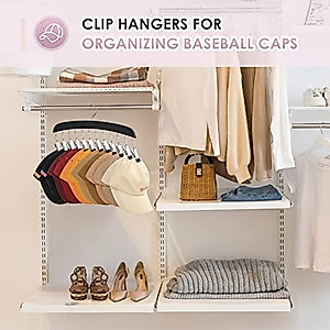 Leggings Hanger Organizer, MEILIDY 2 Packs Closet Wooden Leggings Hangers with 24 Clips Space Saving Pants Clip Hangers with 360° Swivel Hook for Shorts Skirts Scarves Hats Tanks - Black