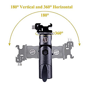 FOTYRIG Camera Speedlite Mount Flash Stand Bracket Umbrella Mount Holder Shoe Mount Compatible with Nikon Pentax Olympus Nissin Metz and Other Speedlite Flashes E Type-2 Pack