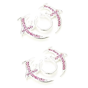 Body Accentz Nipple Rings Non Pierce Pair Non-Piercing Clip On Nipple Ring Tribal Floral Pair