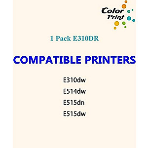 CP 1-Pack ColorPrint Compatible Drum Unit Replacement for Dell E310DW E310 Imaging E514 E515 E515dw Work with E515d E515DN E514DW C2KTH PVTHG 593-BBKD P7RMX Printer (12,000 Pages, Black)
