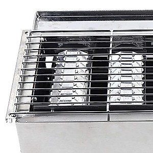 LOYALHEARTDY Propane Griddle, Portable Barbecue Cooker with 4 Grill Burners, Stainless Steel Polished Flat Top Grill for Camping Picnics Outdoor Use Patio Garden, 22.8(L) X 16.5(W) X 7.7(H)