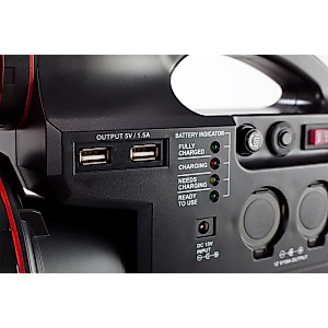 Celestron - PowerTank Telescope Battery - 12V Portable Power Supply - Emergency Kit - Red/White LED Flashlight - USB Ports & NexYZ 3-Axis Universal Smartphone Adapter