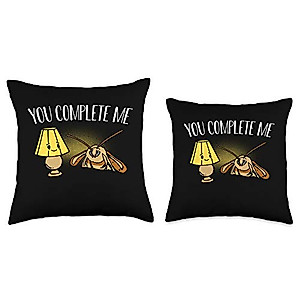 Moth Meme Funny Gifts You Complete Me Moth Meme Mole Lamp Gift Throw Pillow, 18x18, Multicolor