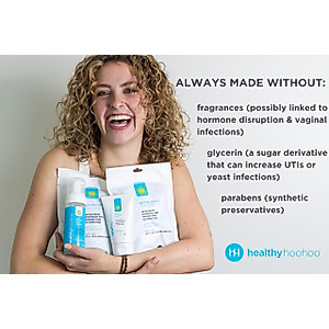 Healthy Hoohoo Gentle Feminine Wash for Women, pH Balanced Vulva Cleanser for Sensitive Skin, Plant Based Natural Hygiene, Unscented Vaginal Soap, Paraben and Glycerin Free (4 fl oz)