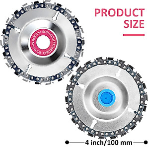 5 Pieces 5/8 Inch Chain Disc Saw Blades for Angle Grinders - 22 Teeth Wood Carving Discs and Grinding Attachment Wheels