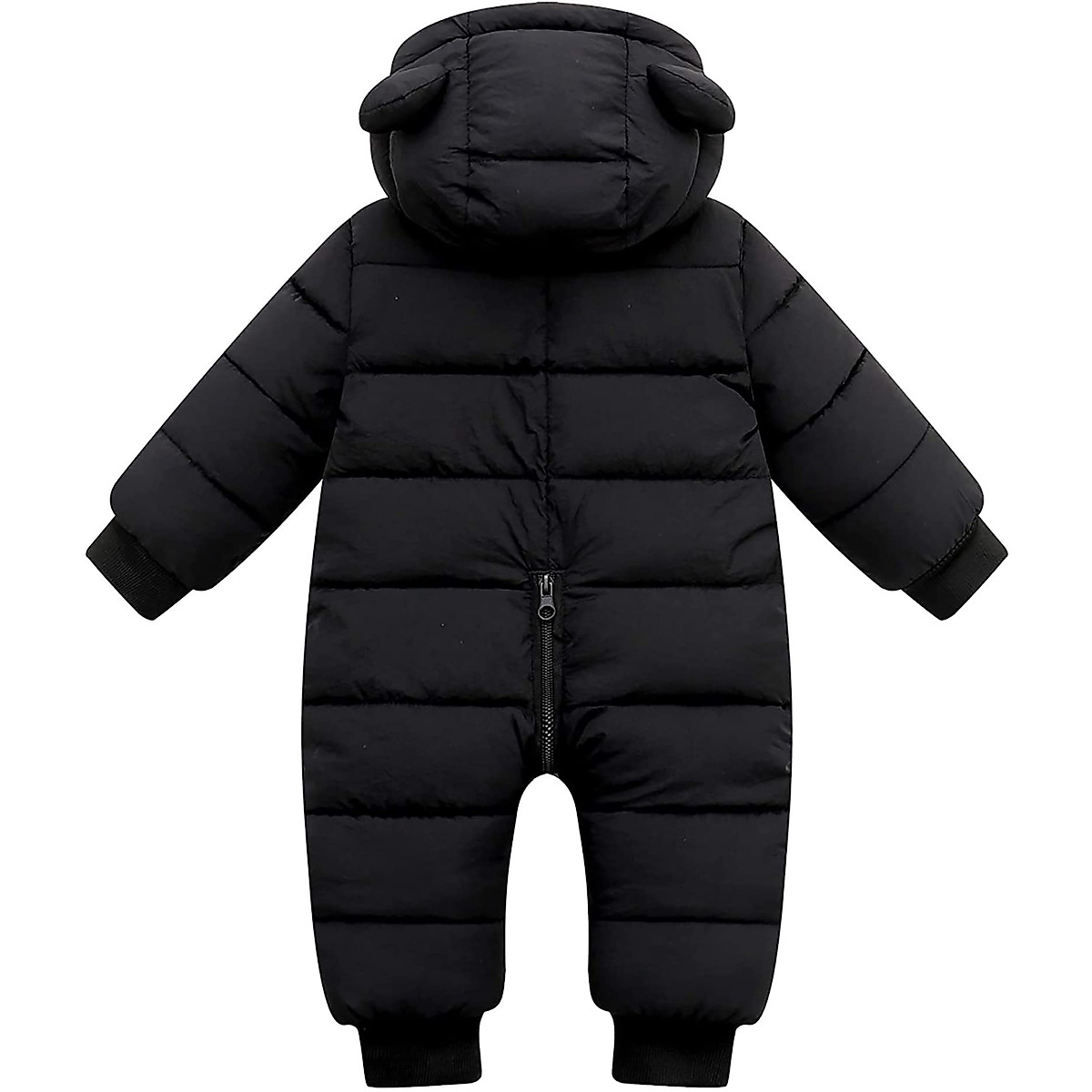 XMWEALTHY Baby Clothes Newborn Boy Girl Snowsuit Winter Coats Infant Jumpsuit Bodysuits Registry for Baby Essentials Stuff Shower Gift Black 12-18 Months