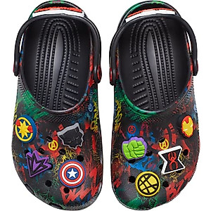 Crocs Kids' Superhero Clog , Marvel/Black, 3 Little Kid