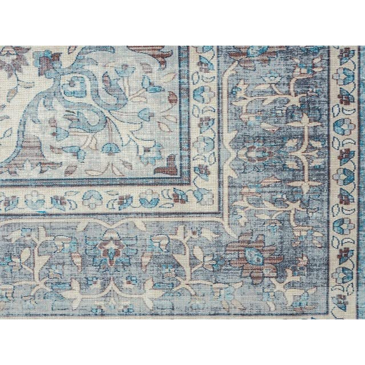 VCNY Home - Area Rug, Machine Washable, Non-Skid Mat with Traditional Medallion Printed Chenille (Era Collection, 7' 10" x 9' 6")