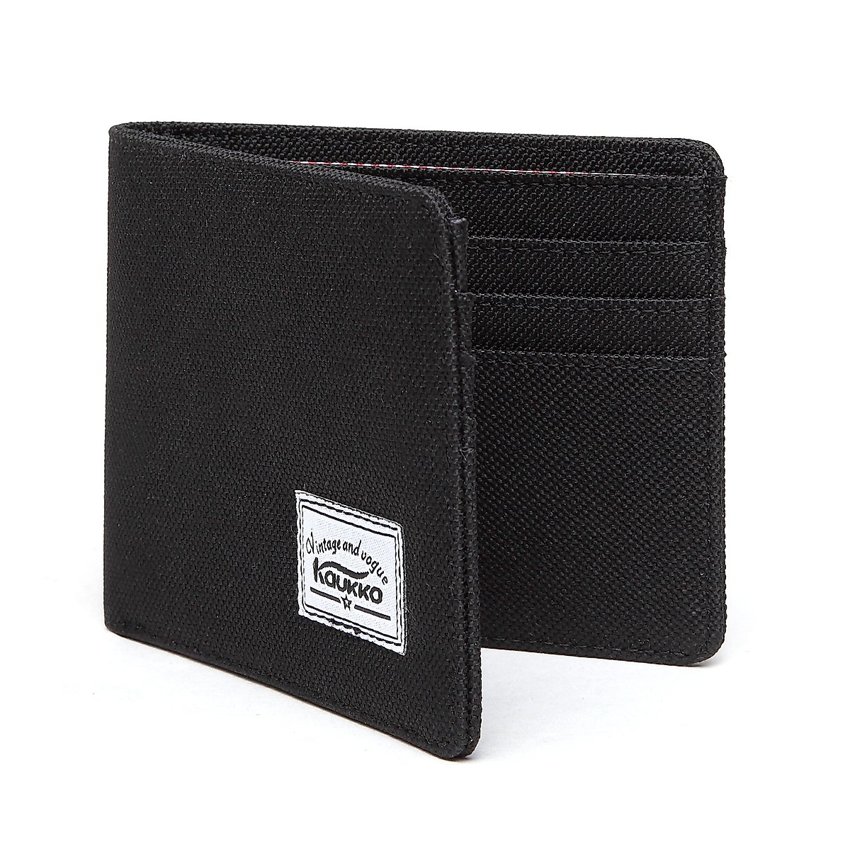 KAUKKO Men's RFID Blocking Bi-Fold Wallet BLACK
