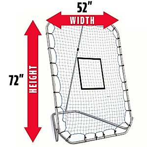 Franklin Sports Baseball Rebounder Net - Baseball Pitchback Net + Throwing Trainer - All Angle Bounce Back Net - Multi-Position Fielding + Throwing Aid