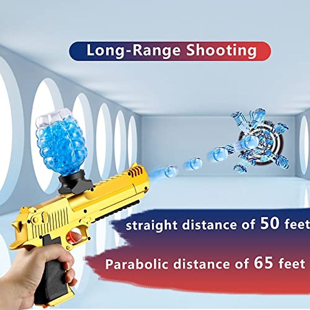 Soft Bullet Foam Shell ejecting Blasters Pellet Ball Pistol Realistic Dart Hand Gun Cool Stuff That Look Real Model Coolest for Age Year Old Boy Toy Teen Teenager teenag Gift Idea (Gold)