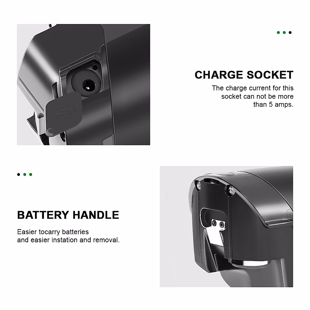 Yose Power Electric Bike Battery 48V 14Ah for Soltera Pace 500.2/500.3/500.3 Step-Through E-Bikes Ebike Battery for 250W 300W 500W 700W Motor (Without Charger)