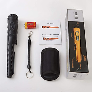 Fully Waterproof Pinpoint Metal Detector Pinpointer 360° Search Pinpointing Finder Probe Treasure Hunting Tool Accessories for Adults and Kids (Three Mode) 2023 Hs08-Black