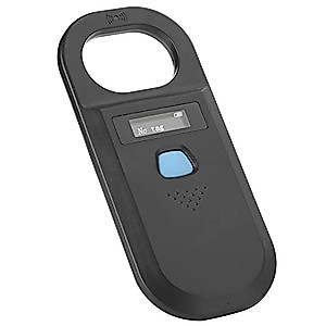 Pet Microchip Scanner, Handheld Pet ID Scanner Animal Microchip Reader with High Brightness Screen, Non?Contact Pet ID Tag Scanner Supports for EMID/FDX?B / ISO1784/85 (Black)