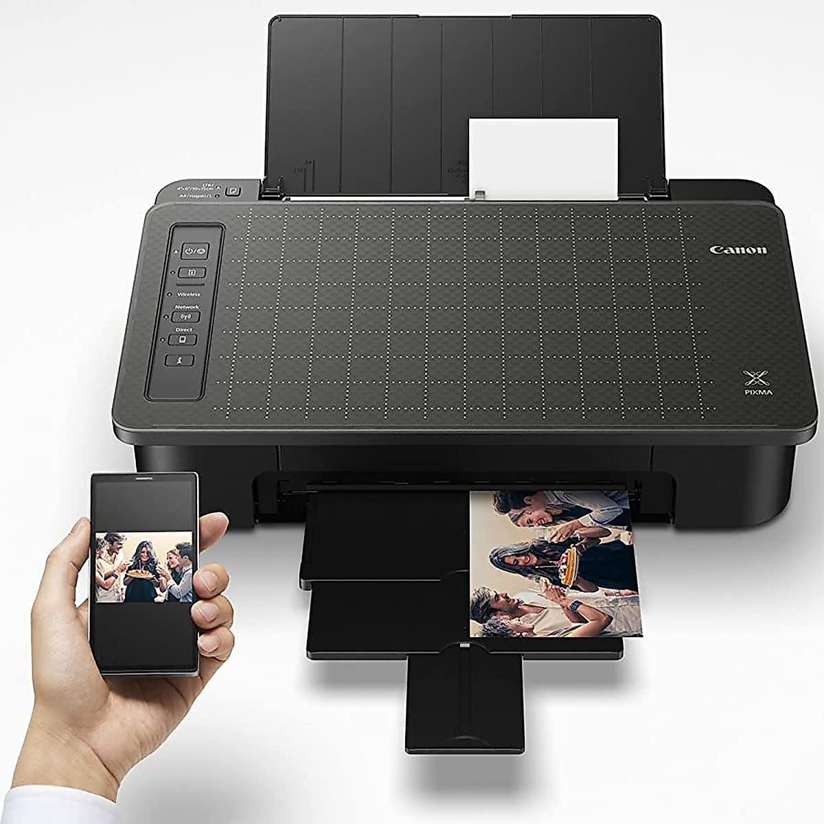 Canon PIXMA TS302 Wireless Inkjet Printer 2321C002 Compatible with Alexa, Mobile and Photo Printing, Wi-Fi and Bluetooth & Compatible with AirPrint Bundle DGE USB Print Cable + Business Software Kit