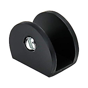 LC LICTOP Adjustable Aluminum Alloy Glass Clamp Clip Holder Black Half Round for 0.2"-0.31" Glass 16pcs