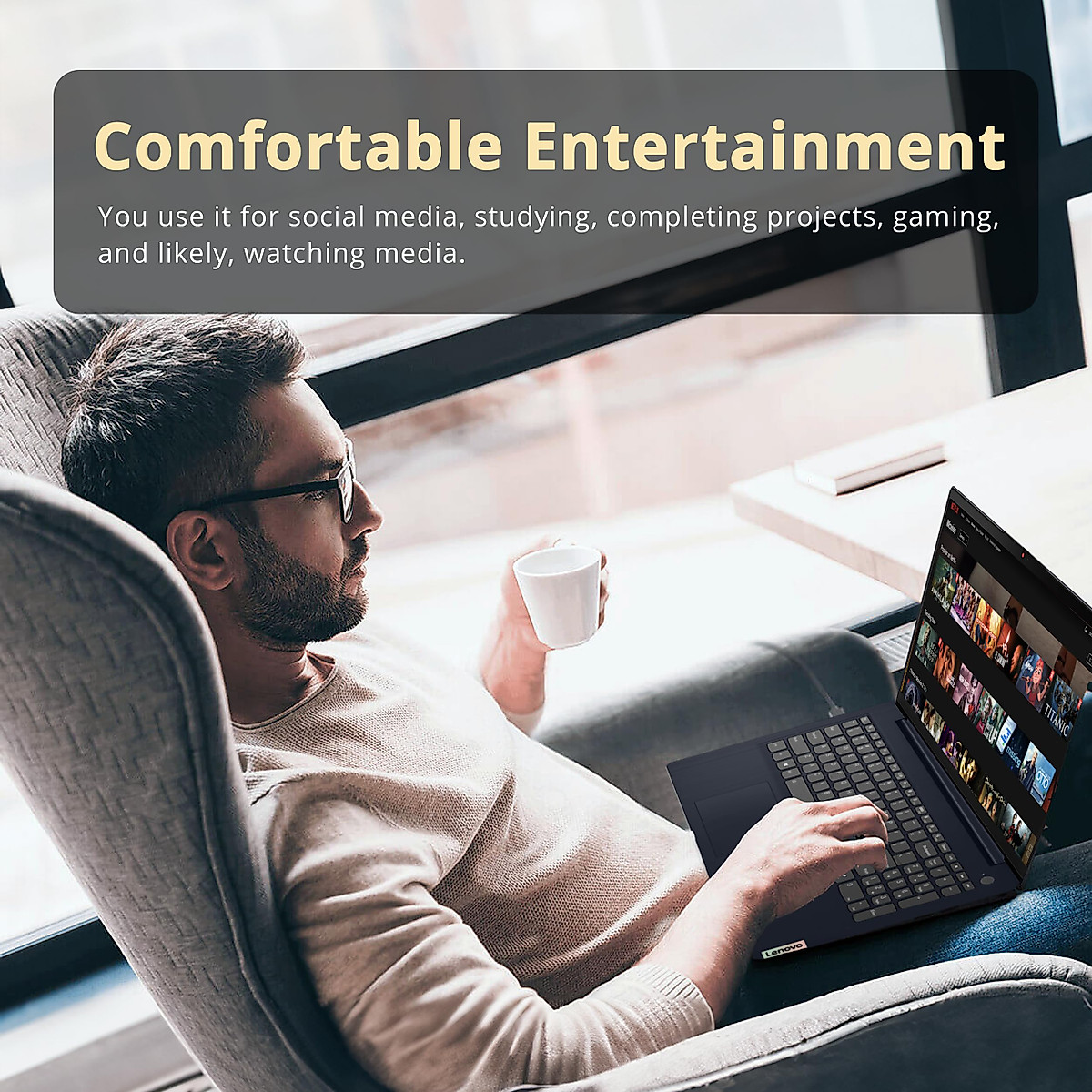 Lenovo IdeaPad 3 15.6" FHD Laptop, AMD Ryzen 7 5825U, 24GB RAM, 1TB PCIe SSD, AMD Radeon Vega 8, Fingerprint Reader, 720p HD Webcam, Wi-Fi 6, HDMI, Win 11, Blue, 32GB Hotface USB Card (Renewed)