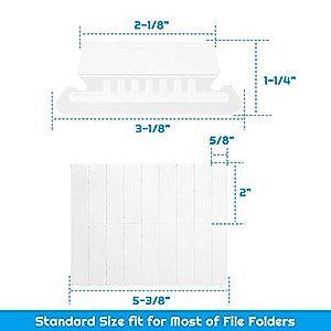 File Folder Tabs, Selizo 100 Sets Hanging File Folder Labels 2" Tabs and Inserts for Hanging Files