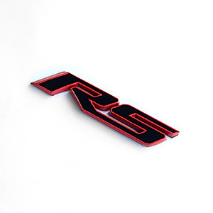Yoaoo 1x OEM Rs Emblem Badge 3D Compatible with Zl1 1LE Series Red Frame Red Line