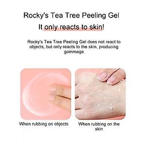 ROKKISS Tea Tree Peeling Gel (4.1fl oz) - Gentle Exfoliating Gel for Face & Body with Natural Cellulose, Remove Impurities for Smooth Skin, Korean Skin Care. Cica, Licorice & Aloe Vera Extracts.