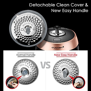 Cuchen CJS-FD0600RVUS | Heating Pressure Rice Cooker 6 Cup (Uncooked) | Smart Jog Dial | Auto Steam Clean | Voice Guide | Made in Korea | Black/Rose gold