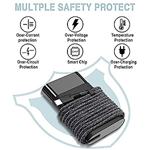 2023 New Slim HP 65W USB C Laptop Charger Replacement for HP Spectre-X360-EliteBook-Chromebook-ProBook-Envy-Pavilion- Elite x2 3PN48AA#ABA Fast Charging Type C Slim Travel Power Adapter